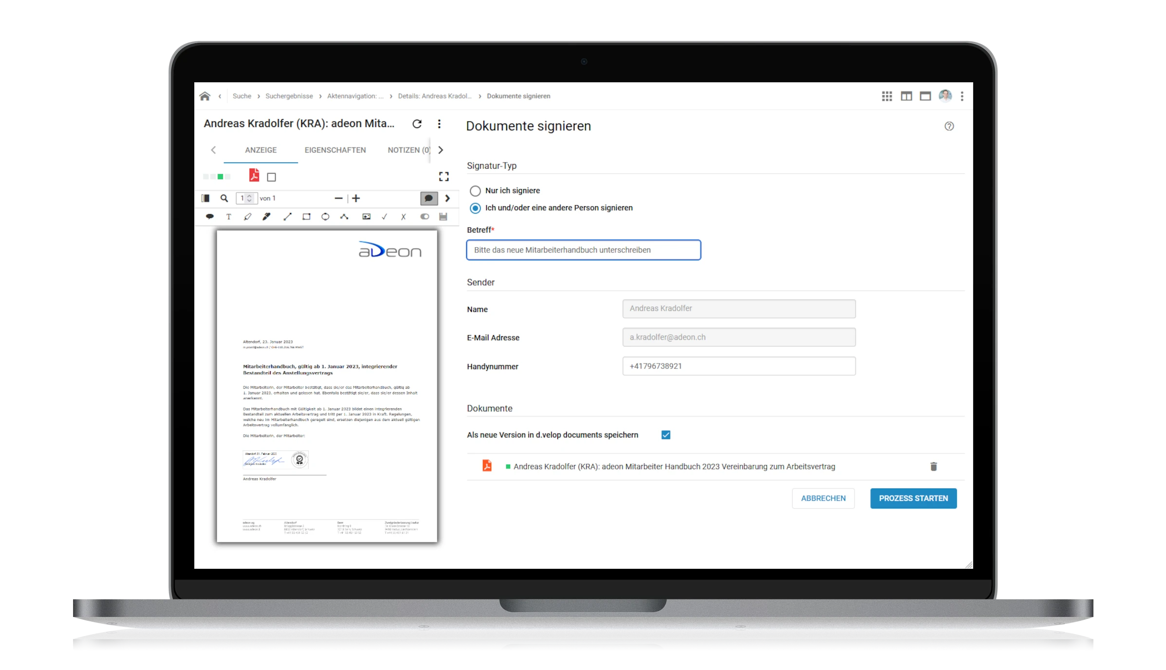 adeon sign connector | d.velop store